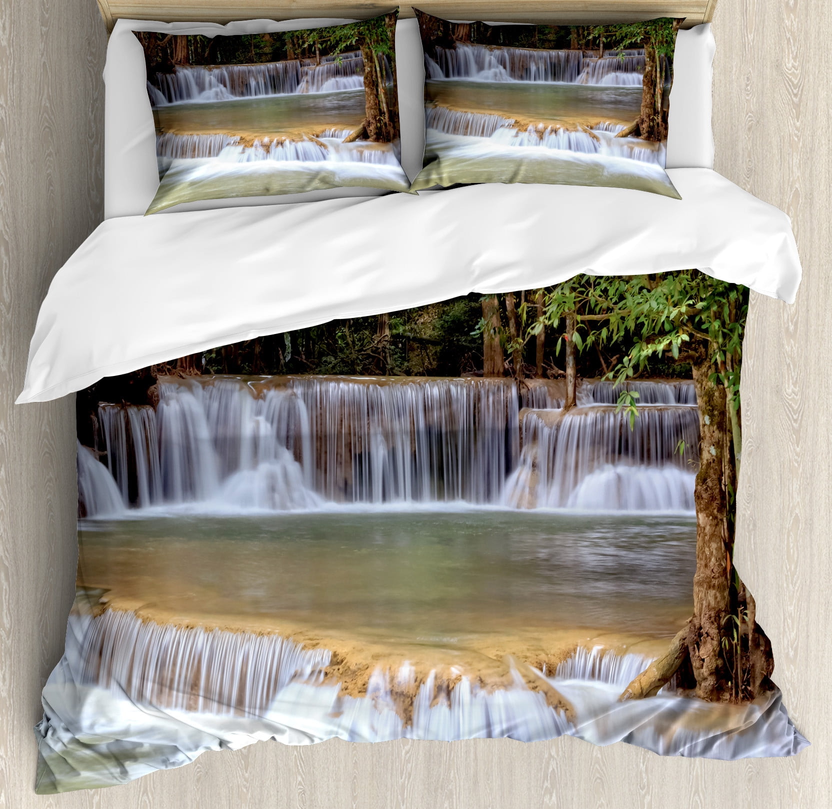 Rainforest Duvet Cover Set, Rainforest Waterfalls in Kanchanaburi ...