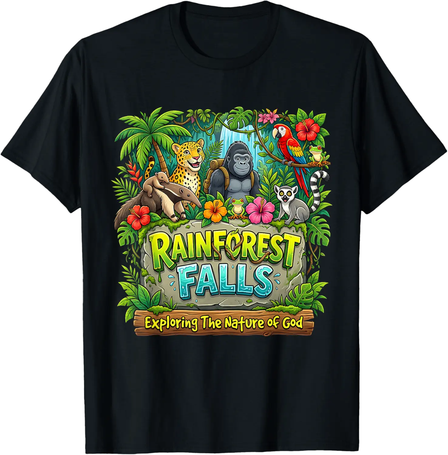 Rainforest Falls Vbs Jungle Vacation Bible School Theme T-Shirt ...