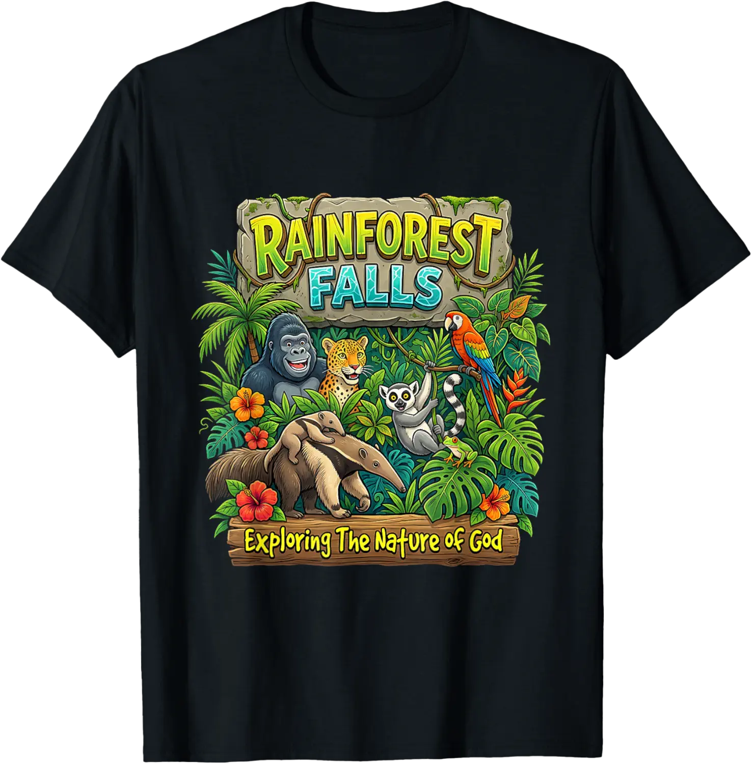 Rainforest Falls Vbs Jungle Vacation Bible School Theme T-Shirt ...