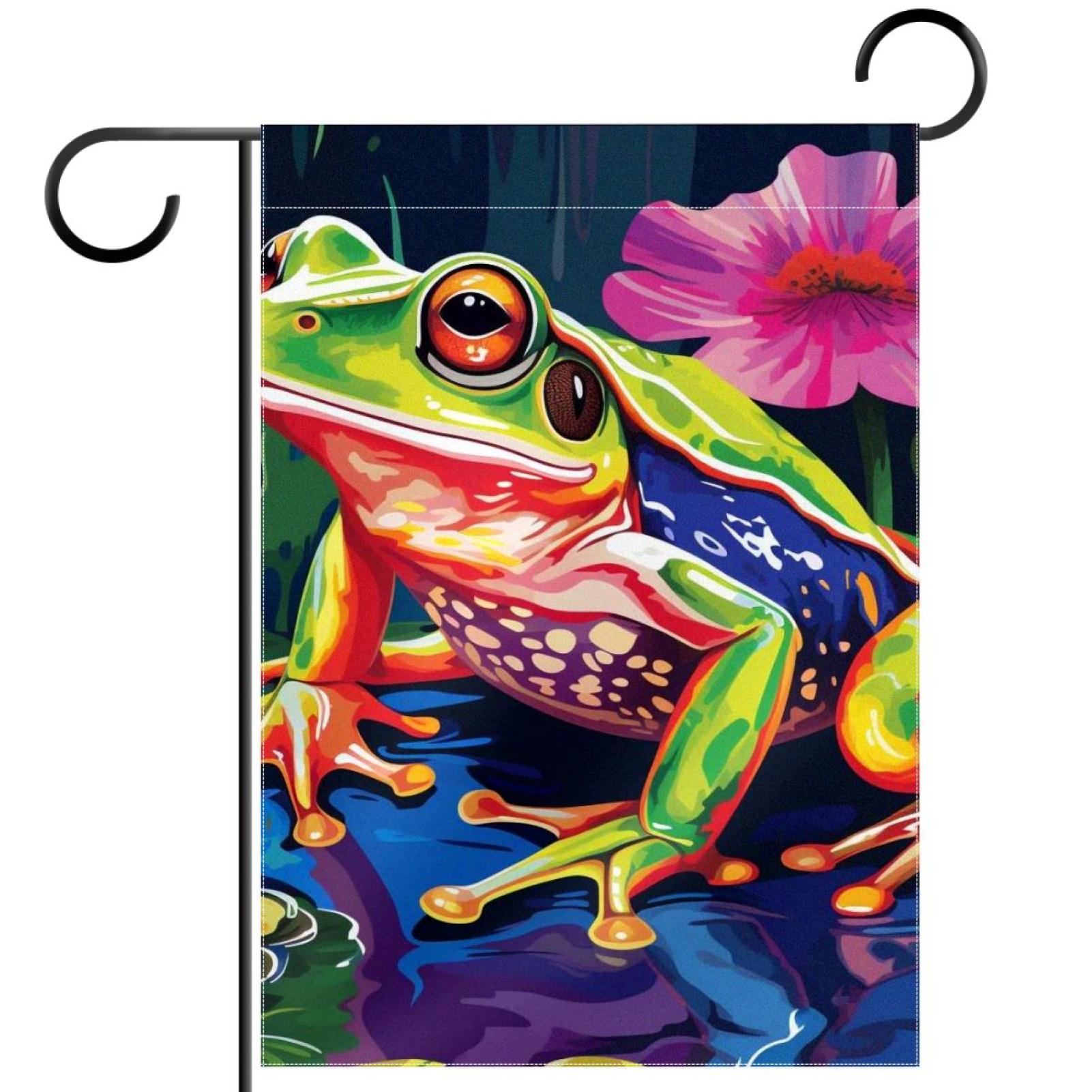 Rainforest Frog I Garden Flag 12x18 Inch Double Sided Outdoor Yard ...