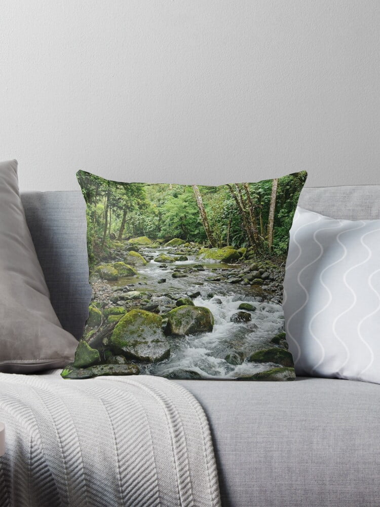 Rainforest Jungle River Throw Pillow Covers Cases Cushion Cover Case ...