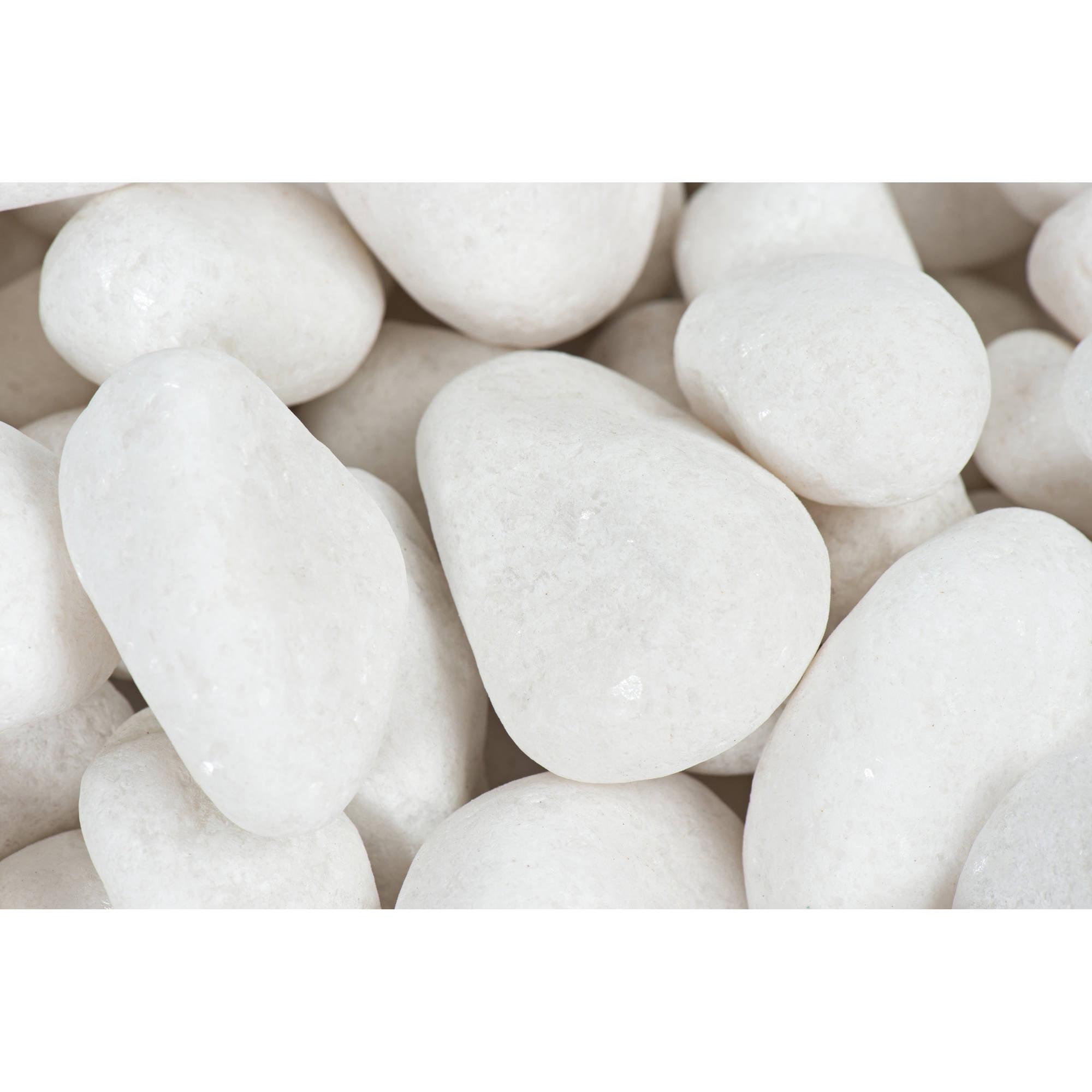 Rainforest Snow White Pebble Stones, Decorative Natural Stone, 20lbs ...
