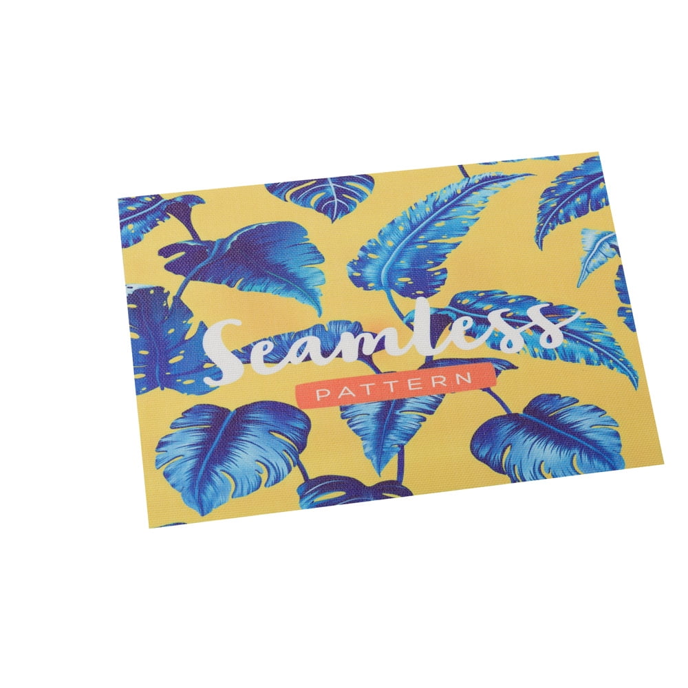 Rainforest Plant Placemats Set of 2/4/6,Scandinavian Style Vinyl PVC ...