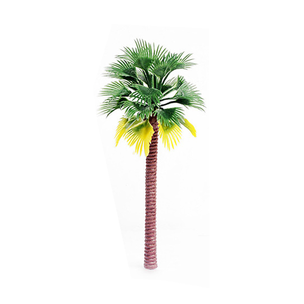 Rainforest Plastic Palm Tree Scenery Model Artificial Palm Tree Leaves ...
