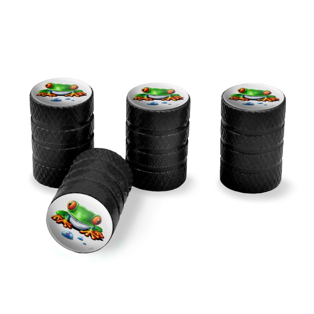 Rainforest Red Eyed Tree Frog and Ant Tire Rim Wheel Aluminum Valve ...