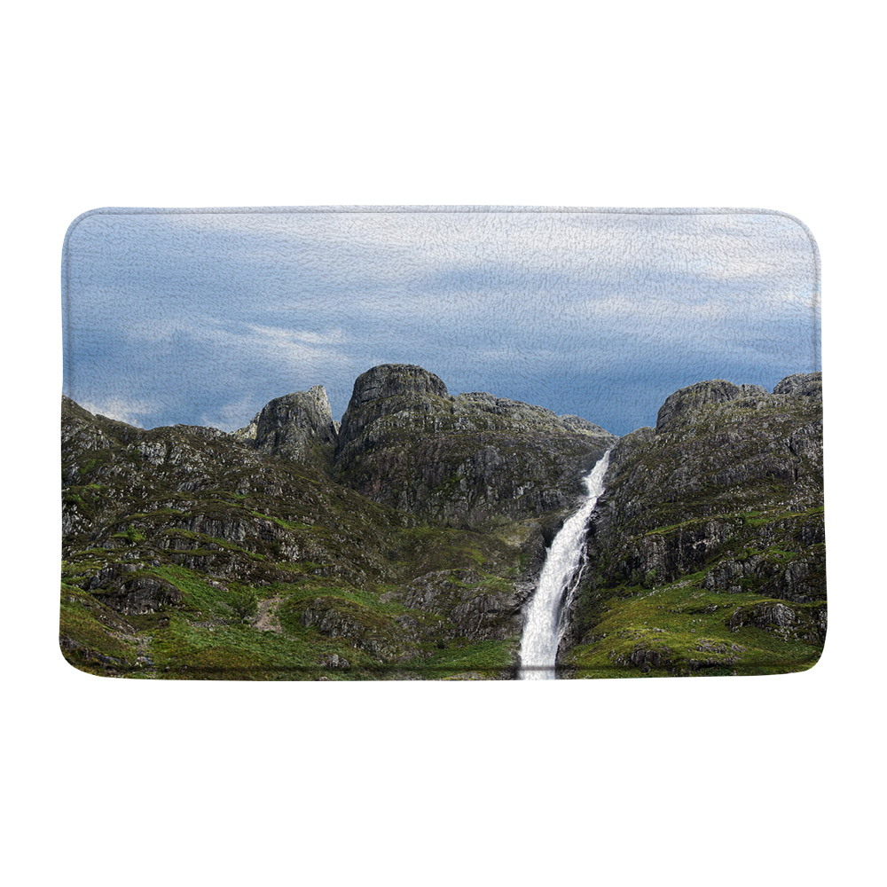 Rainforest Waterfall Tree Bath Mat Sets Jungle Natural Scery ...