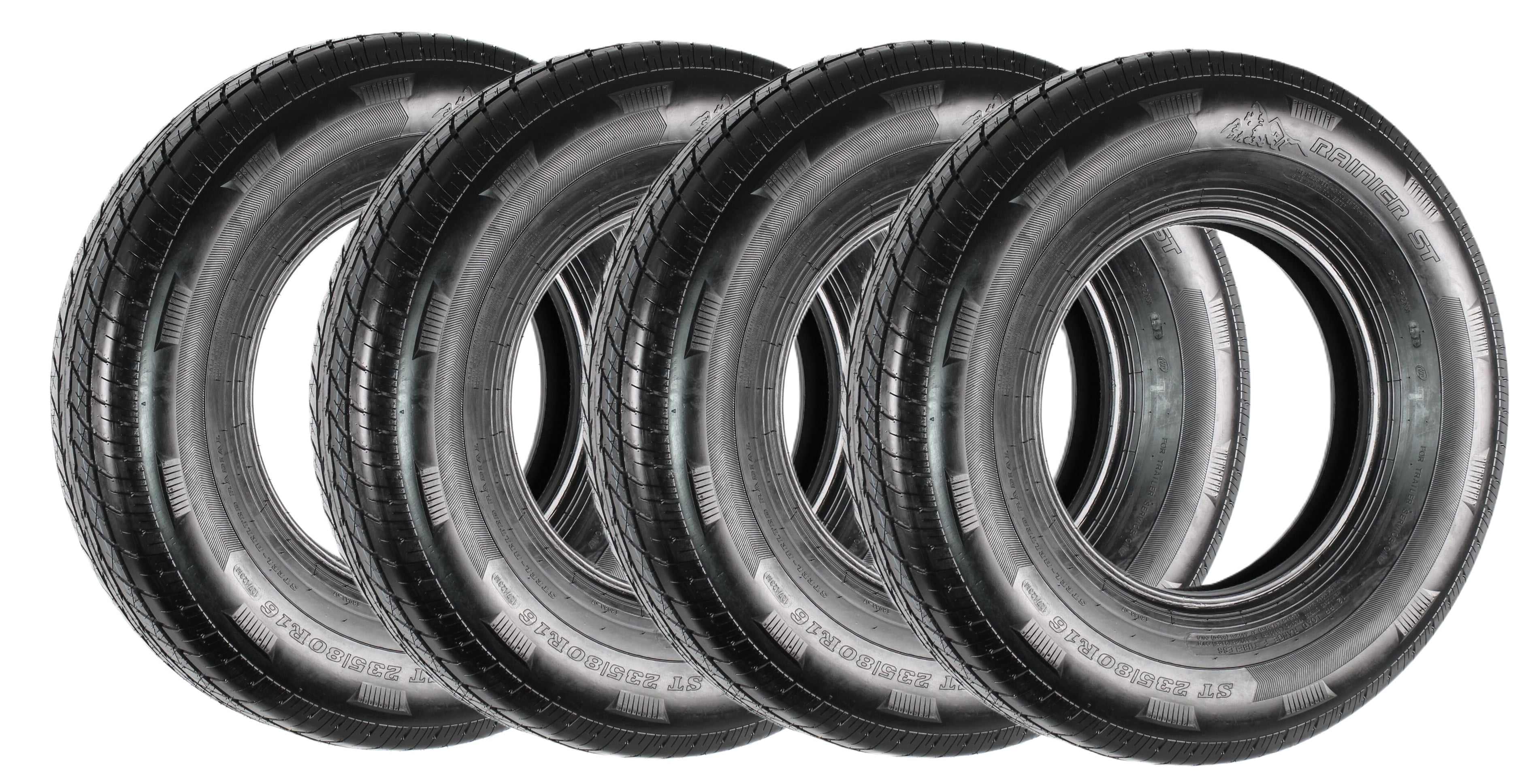 eCustomrim 4-Pack ST235/80R16 Steel Belted Radial Trailer Tire Load E ...