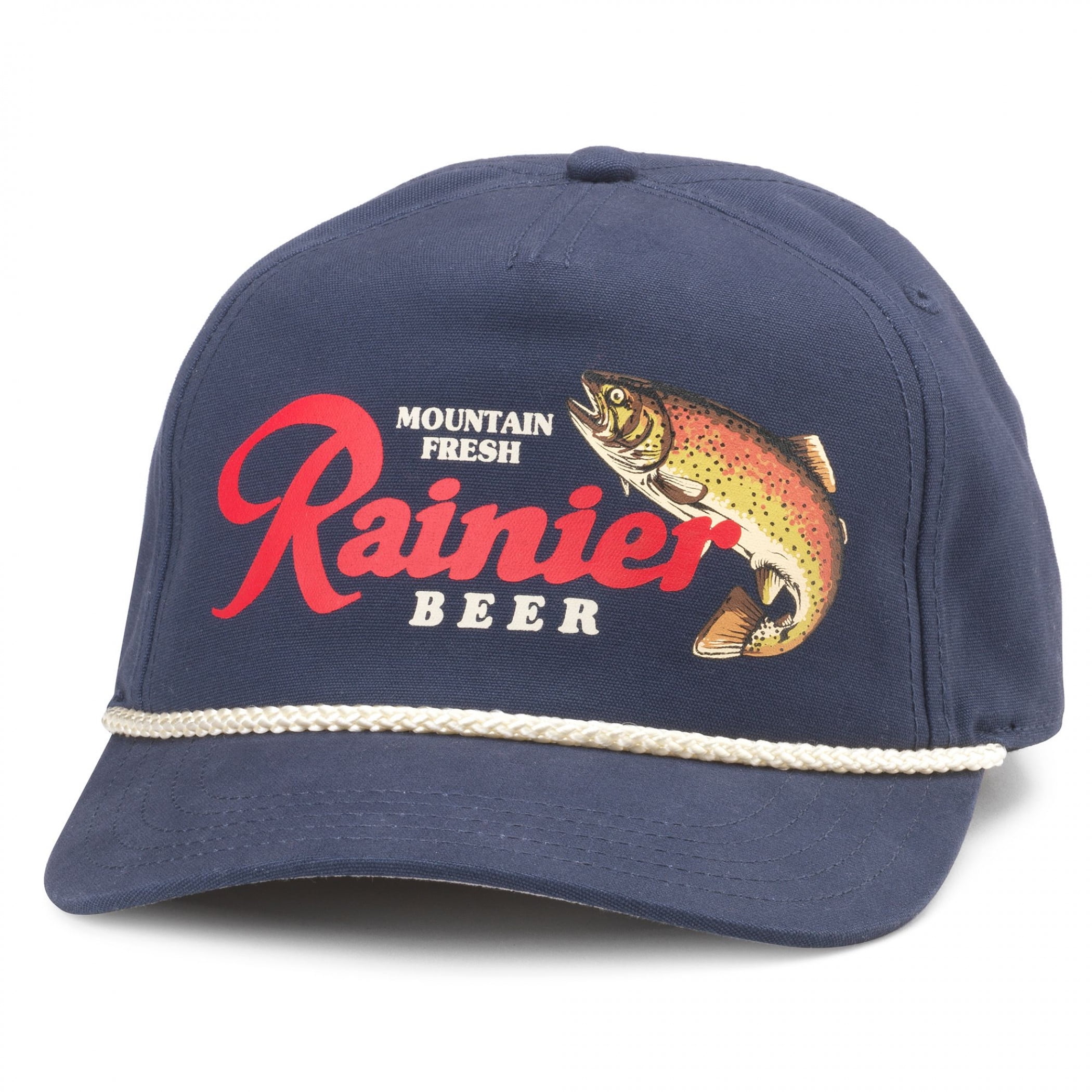 Rainier Beer Mountain Fresh Fishing Adjustable Rope Hat - Walmart.com