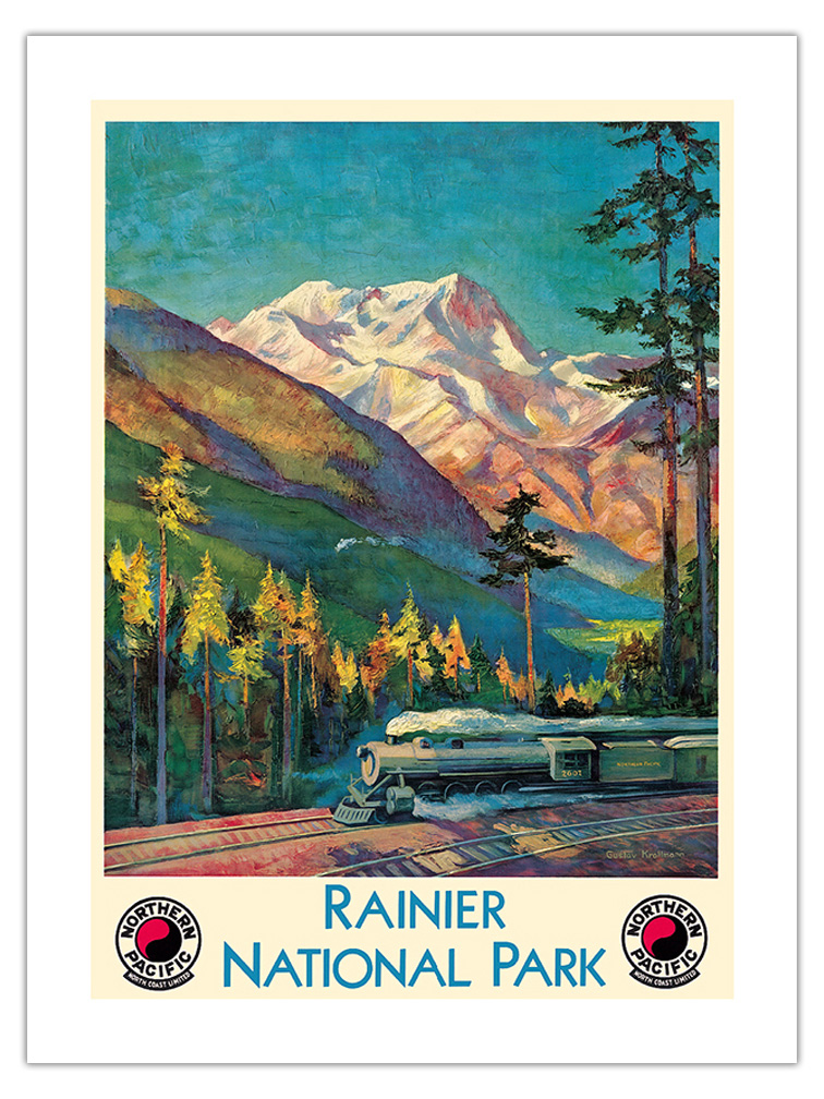 Rainier National Park - Stampede Pass Washington USA - Vintage Railroad ...