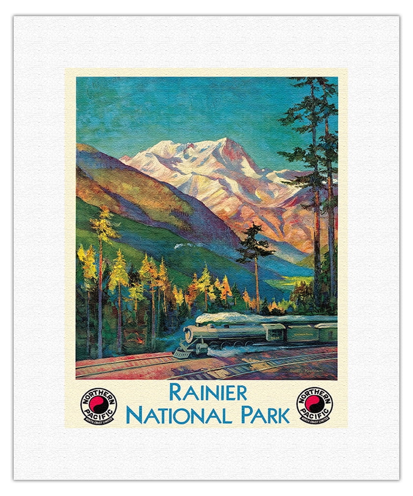 Rainier National Park - Stampede Pass Washington USA - Vintage Railroad ...