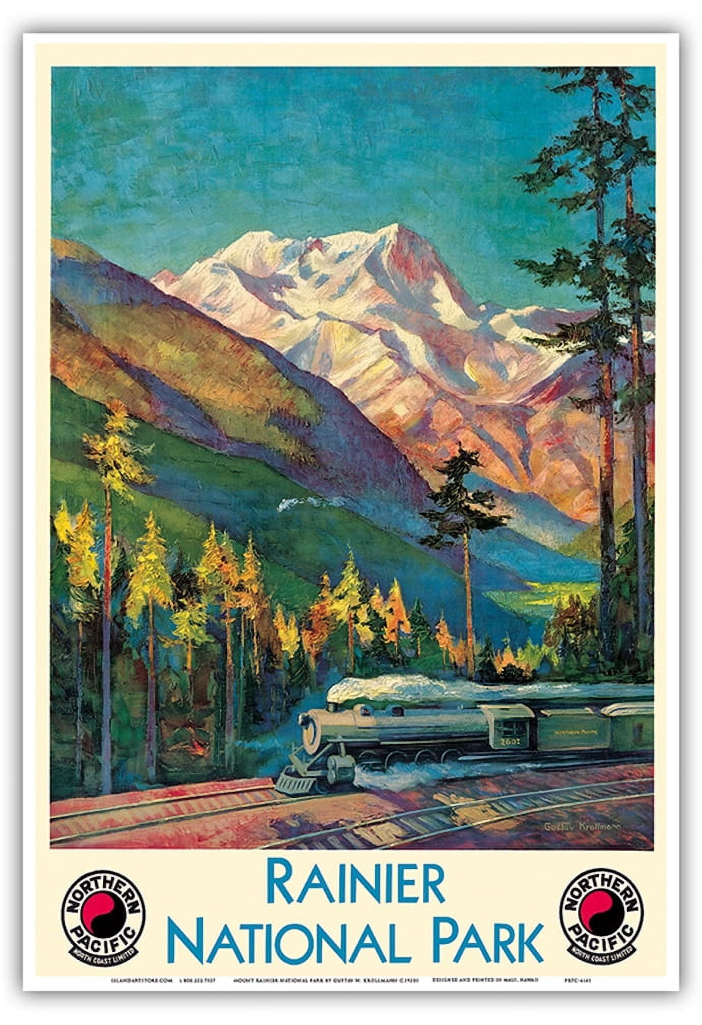 Rainier National Park - Stampede Pass Washington USA - Vintage Railroad ...