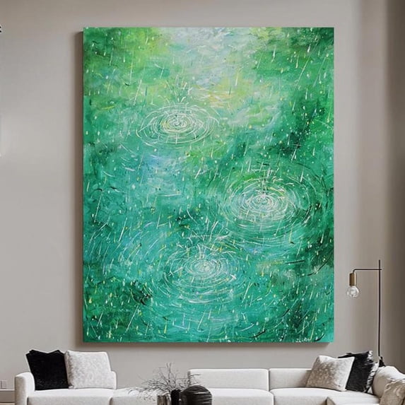Raining Landscape Abstract Art Raining Landscape Painting Raining ...