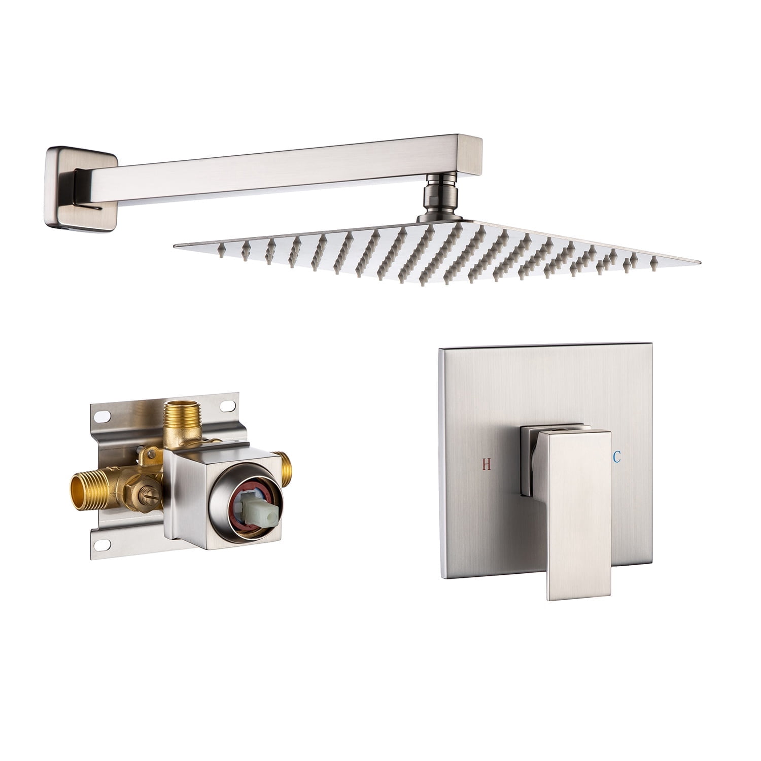 Rainlex One-Handle 1-Spray Brushed Nickel Shower Faucet - Walmart.com