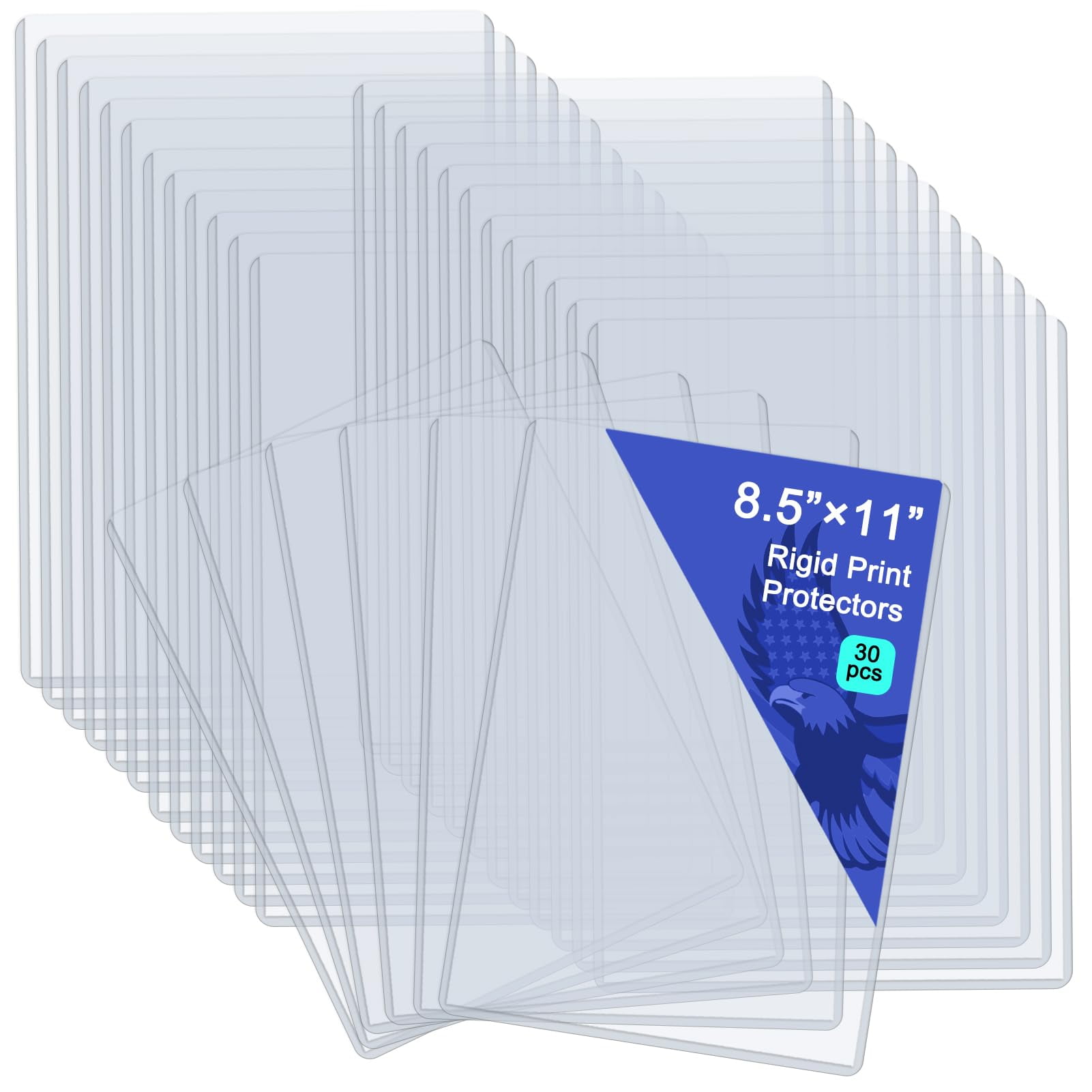 Rainmae 30 Pack 8.5" x 11" Rigid Print Protectors, Clear Waterproof ...