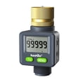 Rainpoint Water Flow Meter with Brass Inlet, 180°Screen-Flip Garden ...