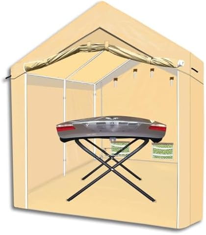 Rainproof Portable Paint Booth 10x8.2x9ft with 4pcs Mesh Windows ...