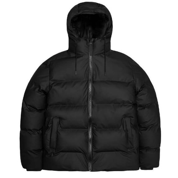 Rains Boxy Black Puffer Jacket (Men's) - Walmart.com