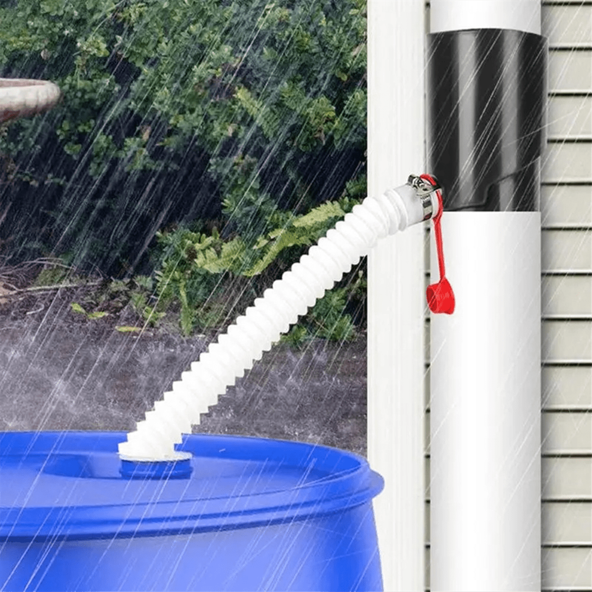 Rainwater Collection Kit UV Resistant Weatherproof Rain Barrel Diverter ...