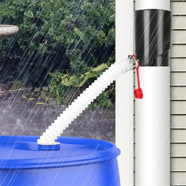 Rainwater Collection Kit UV Resistant Weatherproof Rain Barrel Diverter ...