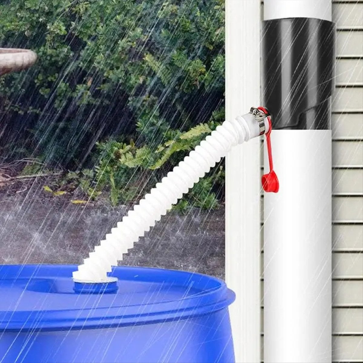 Rainwater Collection Kit UV Weatherproof Rain Diverter Kit Portable ...