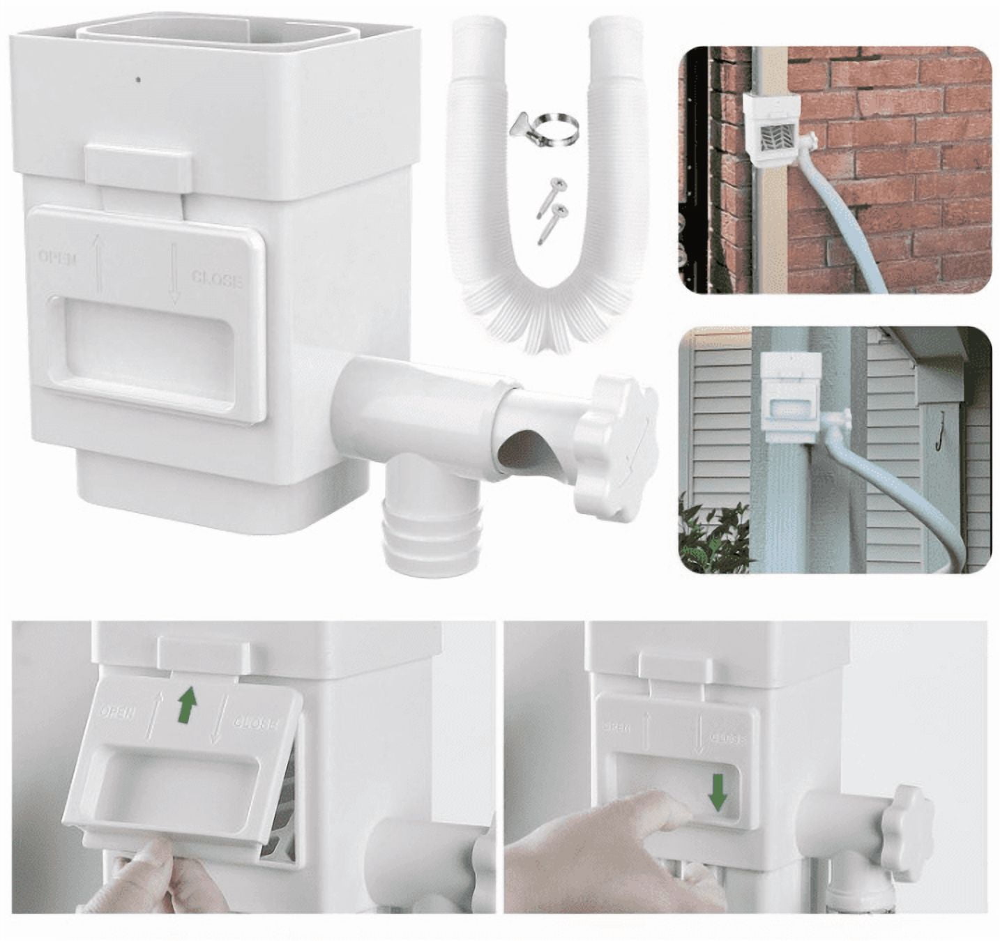 Rainwater Collection System – Adjustable Flow Downspout Diverter ...
