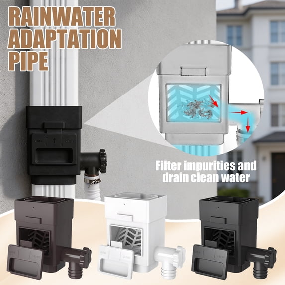 Rainwater Collection System, Downspout Diverter Fits for 2x3 or 3x4 ...
