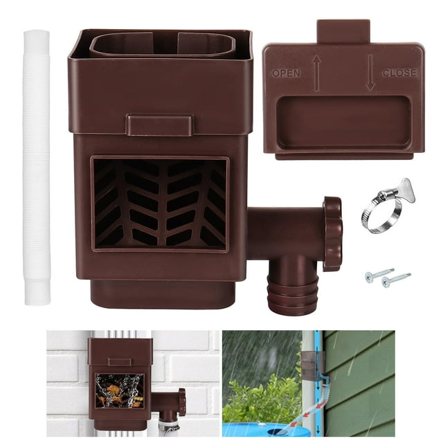 Rainwater Collection System Downspout Diverter, Fits for 2"x 3" or 3"x ...