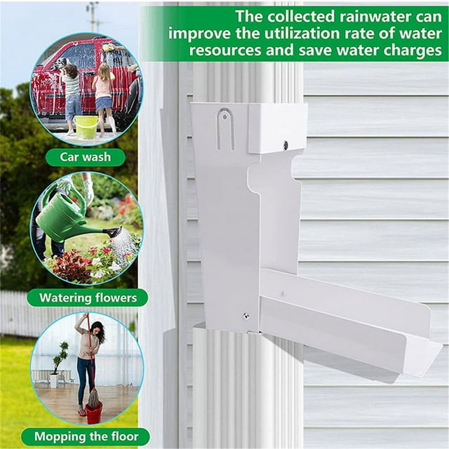 Rainwater Collection System | Downspout Diverter Kit Stainless Steel | Fits 3x4 Rectangular ...