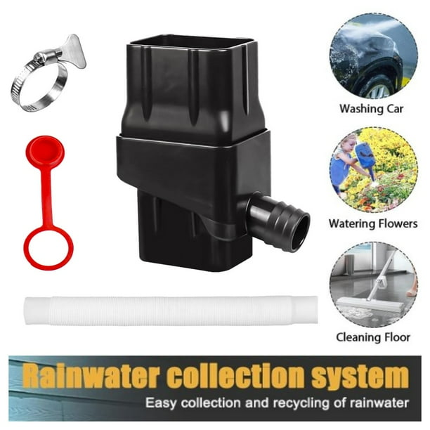 Rainwater Collection System Fits 2 x 3 Inches Residential Downspouts ...