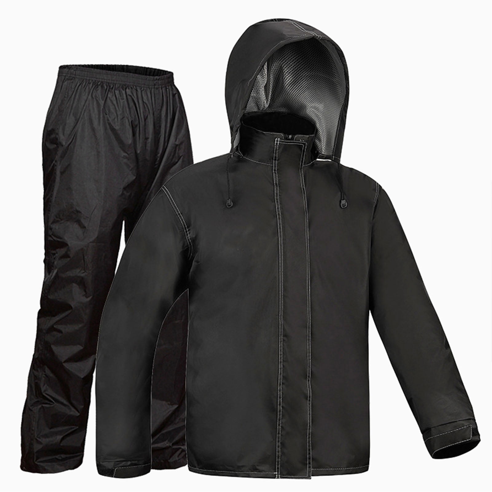 Rainwear Rain Suit Waterproof Cycle Rain Cover Jacket & Trousers Unisex ...
