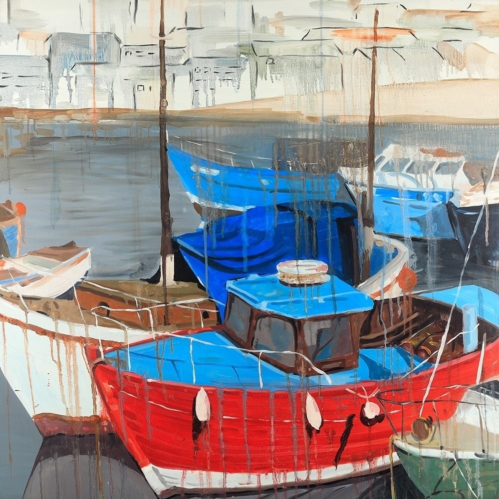 Rainy Day At The Dock Poster Print by Atelier B Art Studio (12 x 12 ...