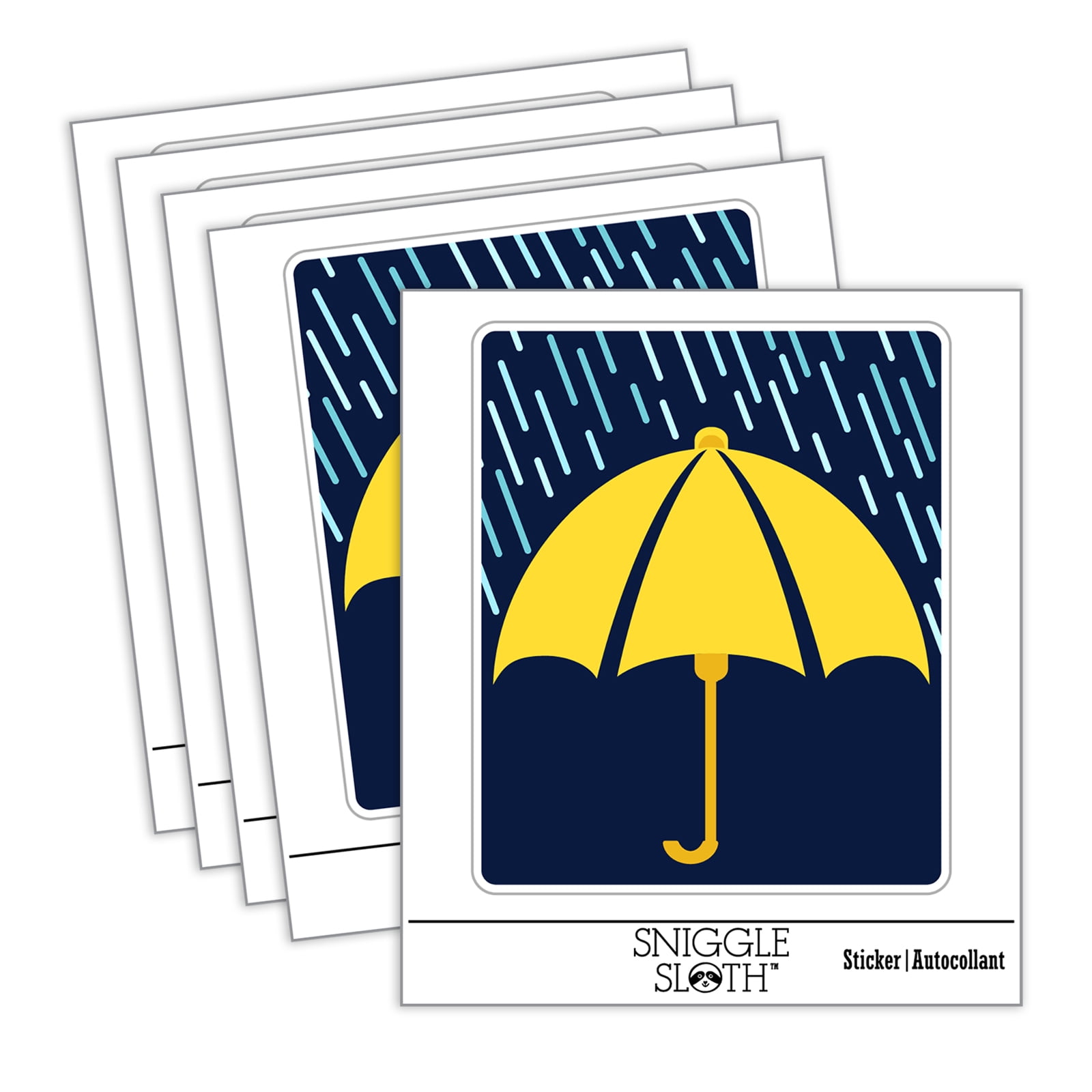 Rainy Day Umbrella Car Window Bumper Water Bottle Phone Tablet Laptop Waterproof Vinyl Decal ...