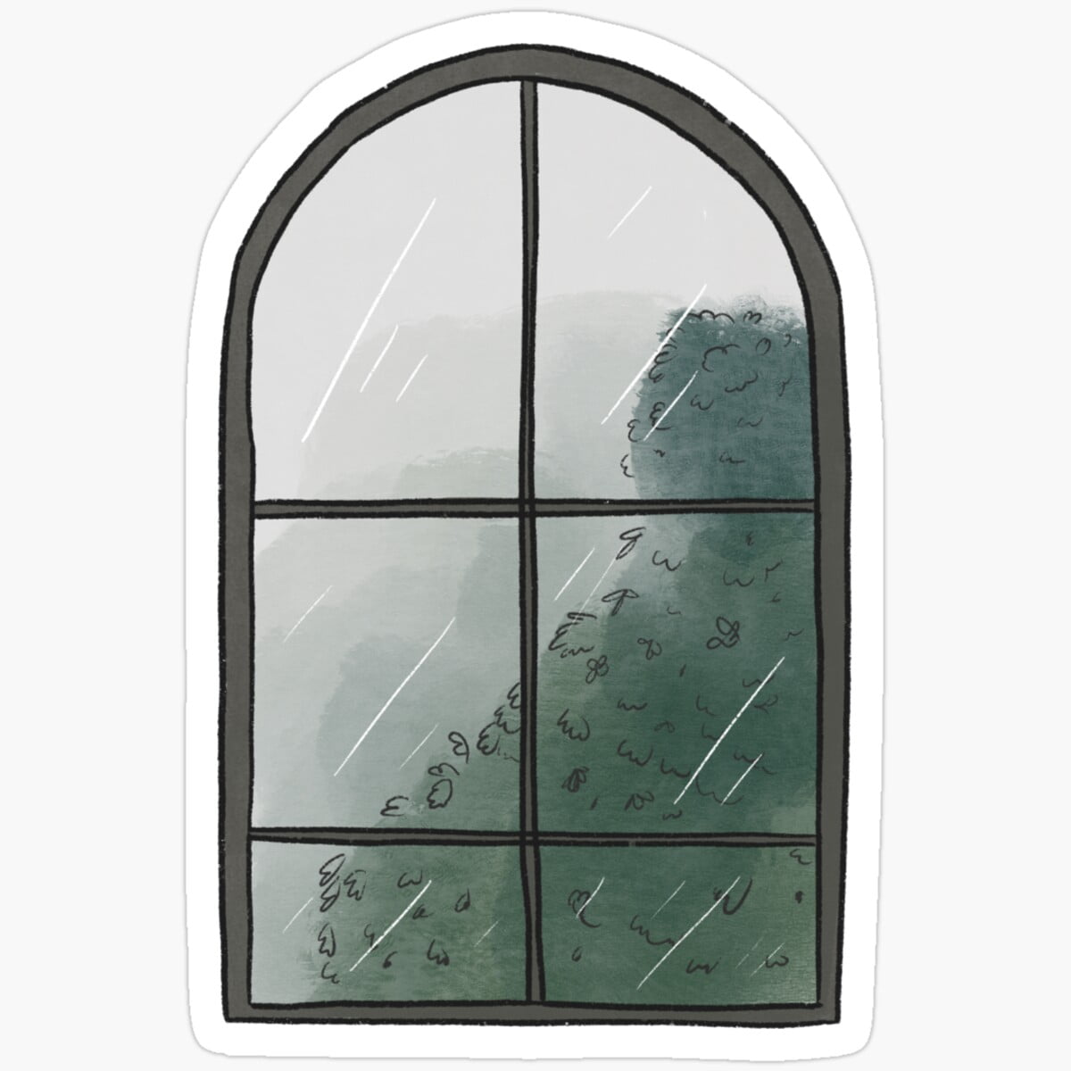 Rainy Day Window Sticker. Gift For You - Decorate Laptops, Water ...