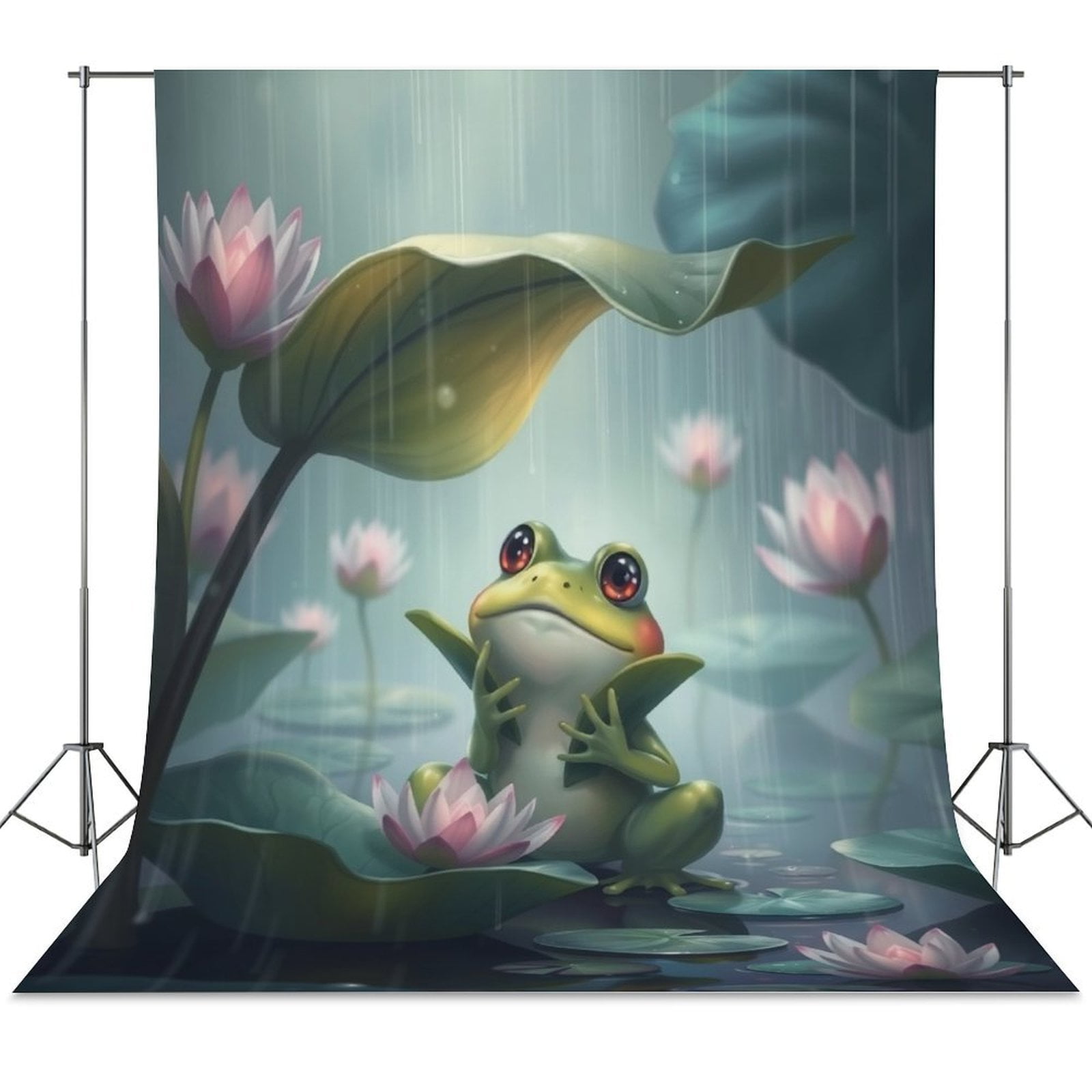 Rainy Frog Backdrop Baby Shower Newborn Portrait Girl Boy Birthday ...
