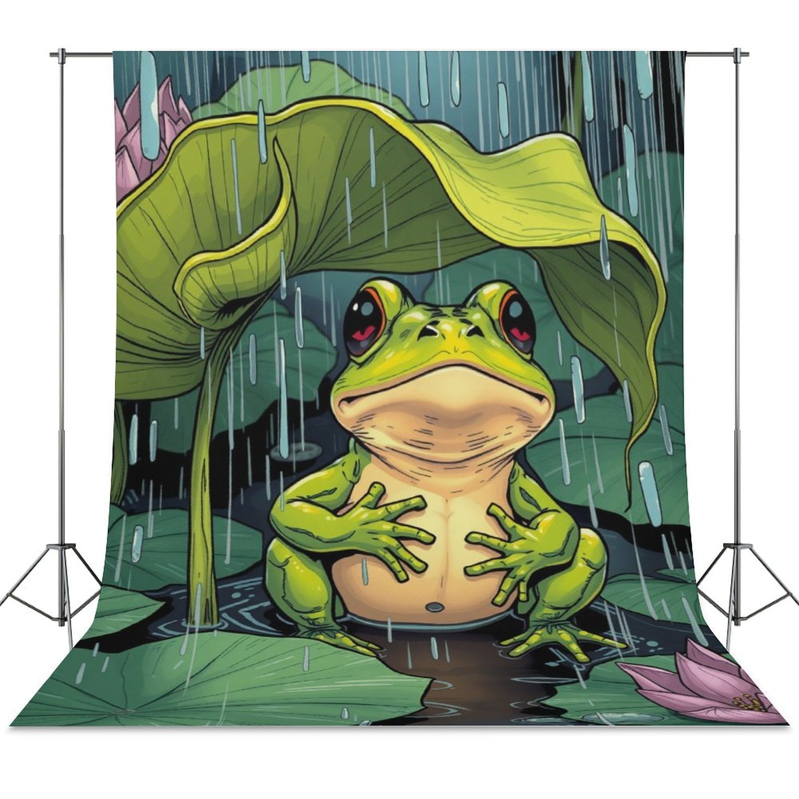 Rainy Frog Backdrop Baby Shower Newborn Portrait Girl Boy Birthday ...