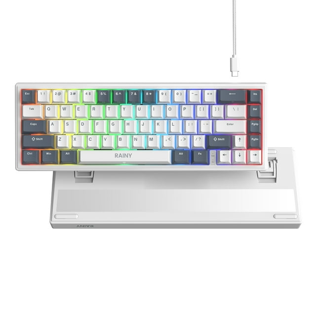 Free Shipping! Rainy Gasket Mounted Wired Mechanical Keyboard - Walmart.com