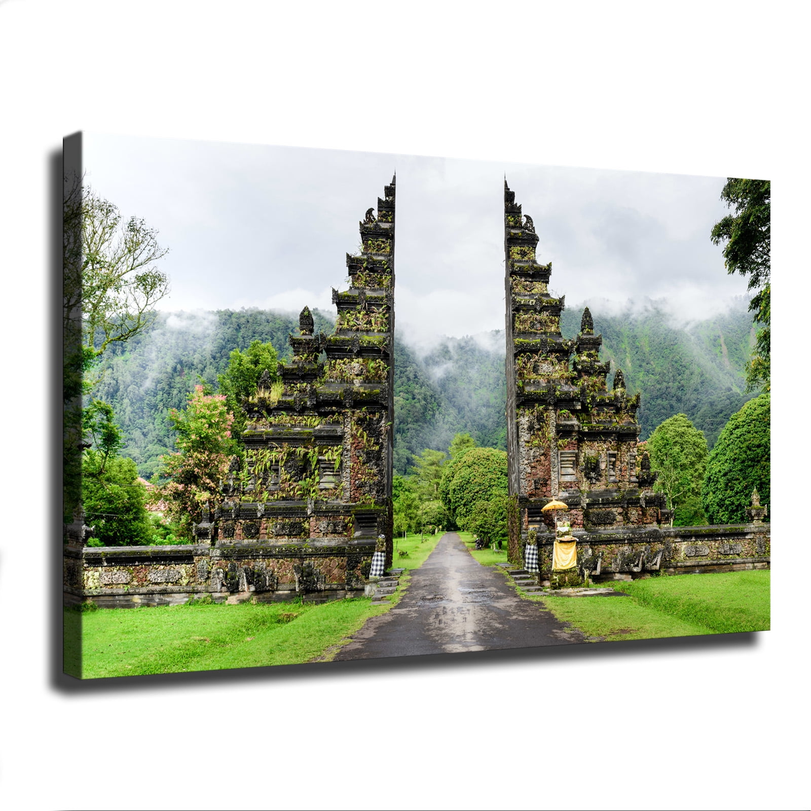 Rainy Season Bali Island Indonesian Temple Poster Canvas Painting Print ...