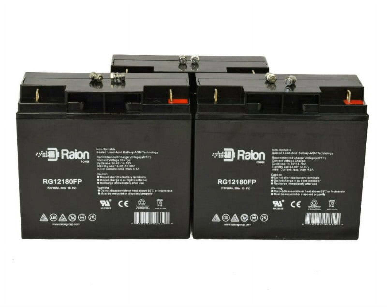 Raion Power 12V 18Ah Replacement Emergency Light Battery for Teledyne ...