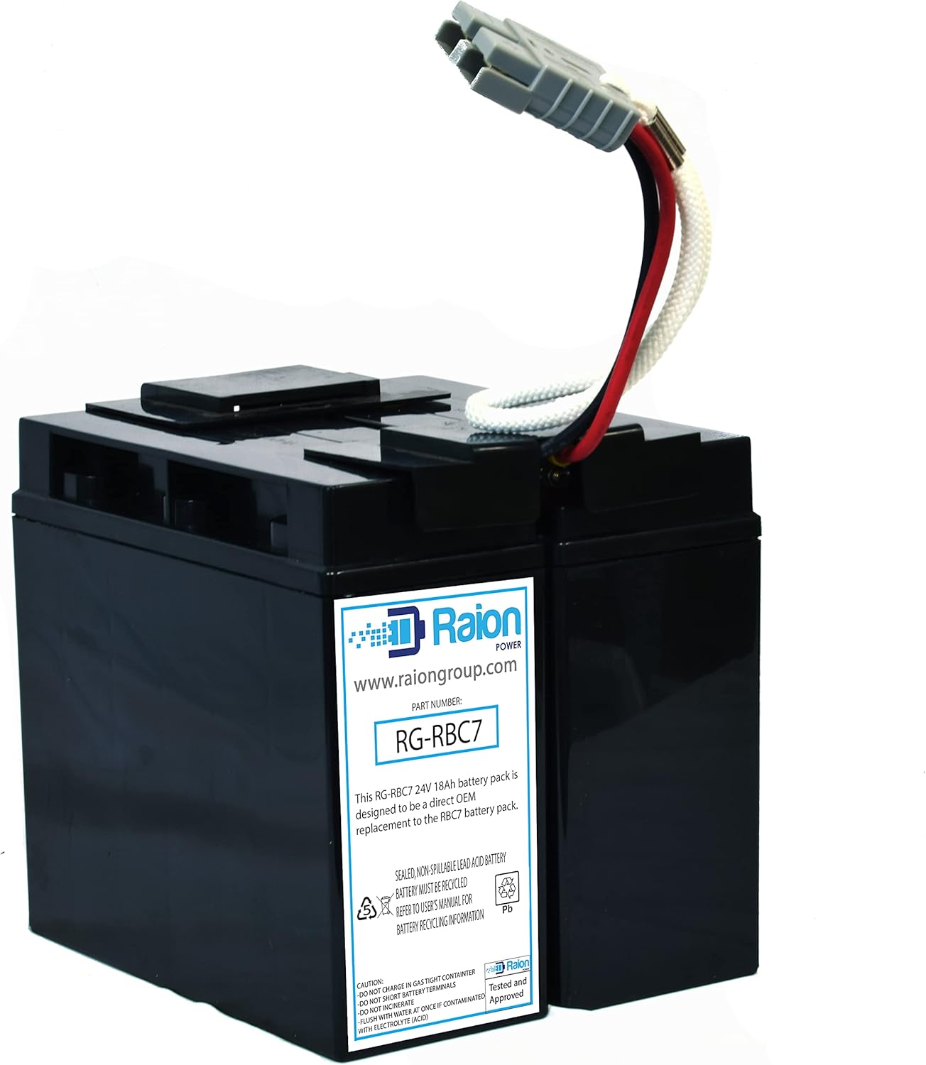 Raion Power RG-RBC7 24V 18Ah Replacement UPS RBC7 Fully Assembled Battery Cartridge for APC ...
