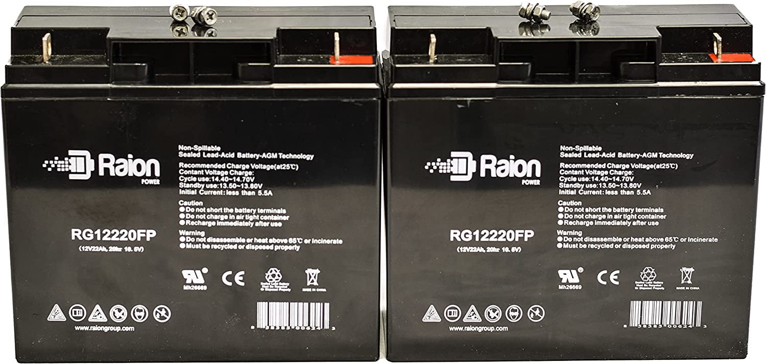 Raion Power RG12220FP 12V 22Ah Upgraded Replacement SLA Battery for National Battery NB12-18HR ...