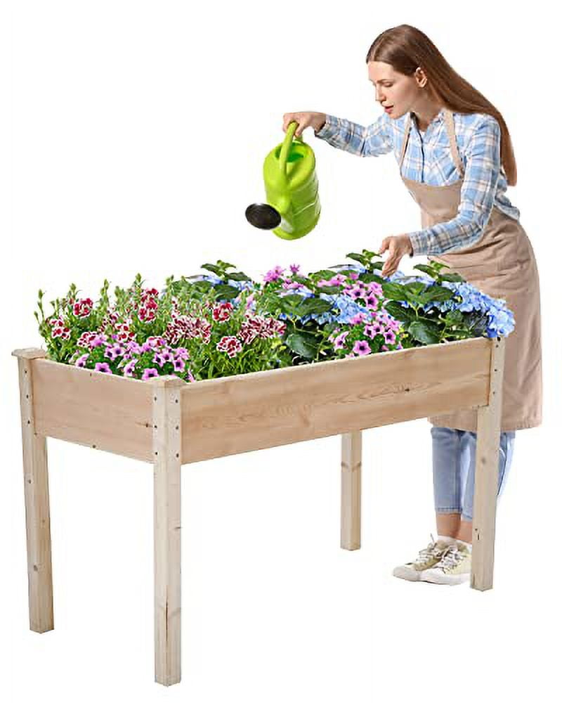Raise Garden Bed Wood Elevated Planter Box Kit Raised Planter Boxes ...