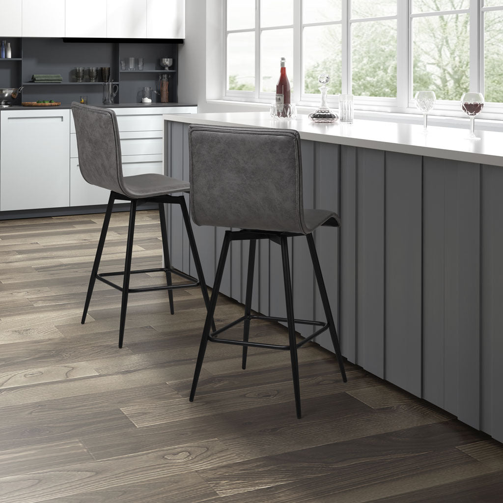 Raise Swivel Counter Stool - Gray - Walmart.com