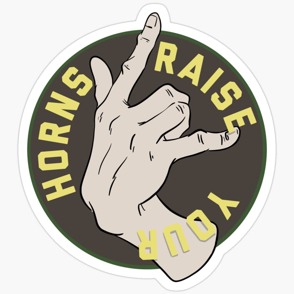 Raise Your Horns Stickerphone Decal Water Bottle Stickers, Vinyl ...