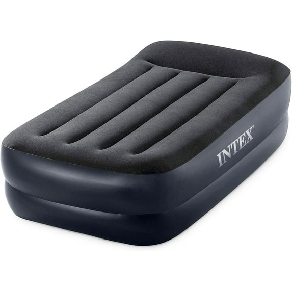 Raised Airbed Mattress with Built-in Pump, Dura-Beam Plus Pillow, Twin - Portable Inflatable ...