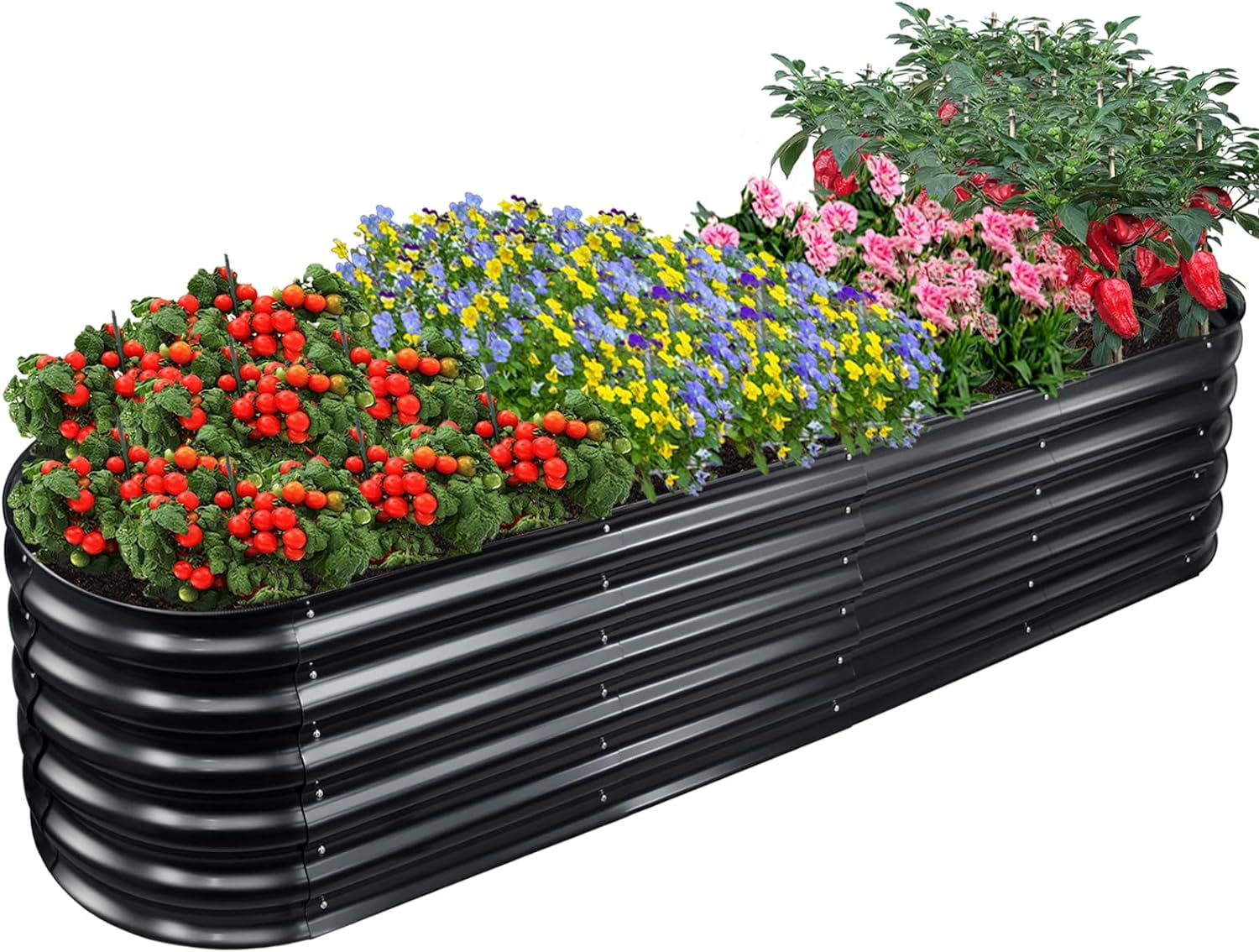 Raised Bed Garden Bed Kit, 5x5x1ft Galvanized Planter Tall Raised ...