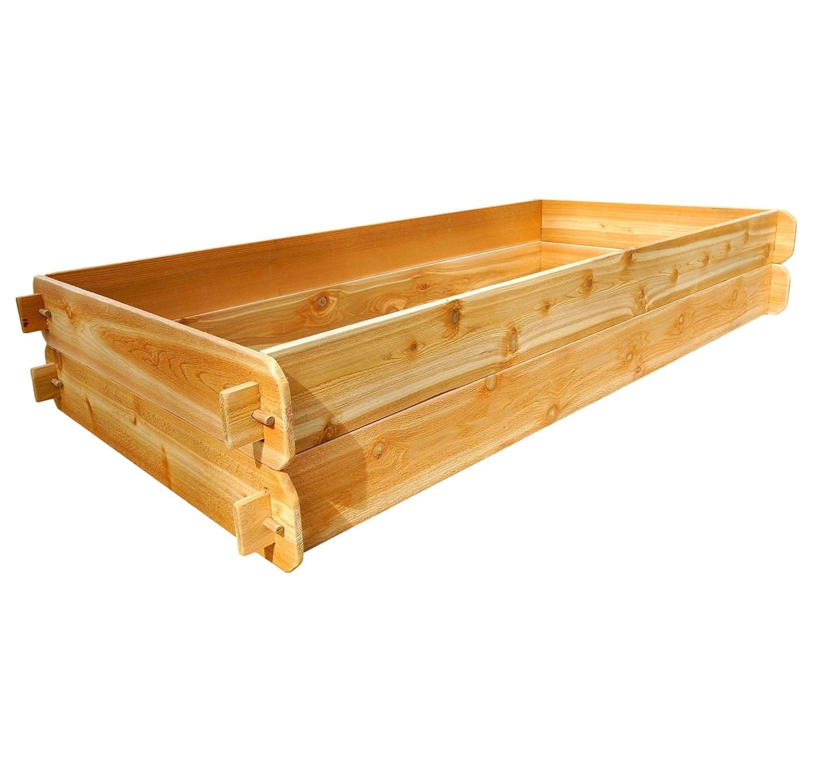 Raised Bed Kit Double Deep (Two 3x6) Select Red Cedar with Mortise and ...