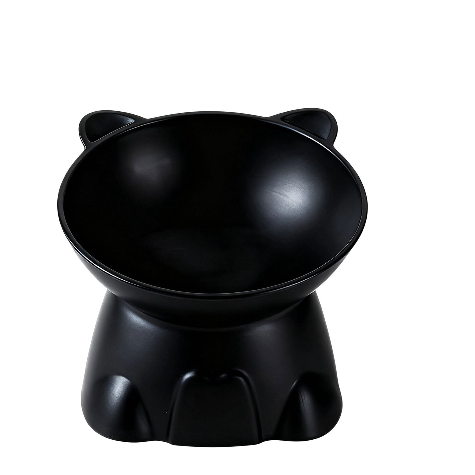 Raised Cat Food Bowl - Plastic Elevated Feeding Dish with Anti-Tip Base ...