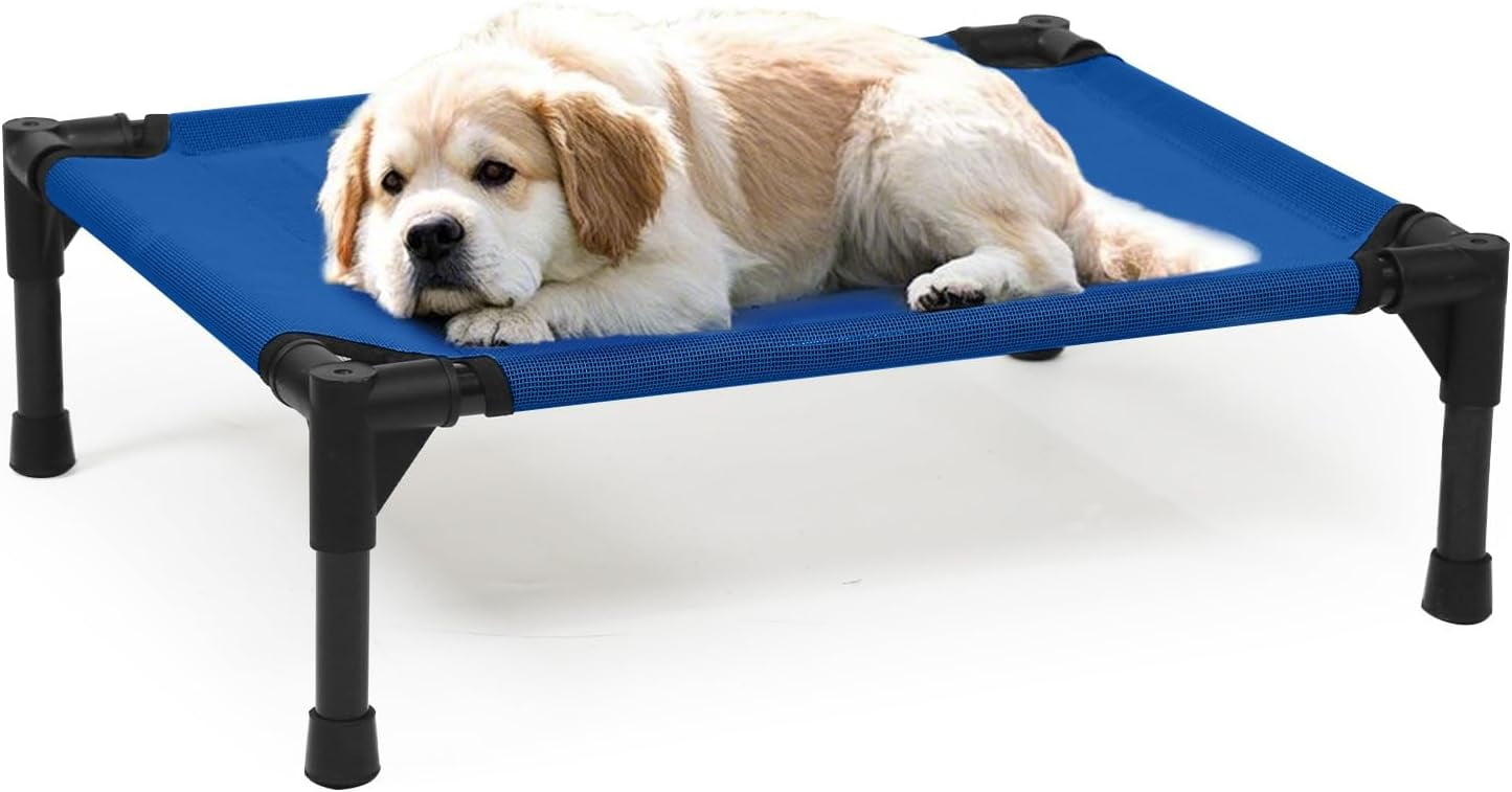 Raised Dog Bed for Small Dogs, Cooling Elevated Dog Cot for Indoor ...