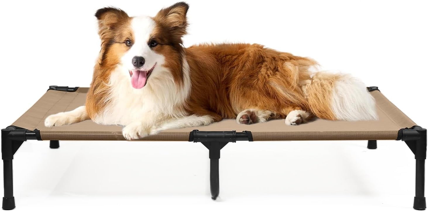 Raised Dog Beds for Large Dogs, Cooling Elevated Dogs Bed Outdoor ...