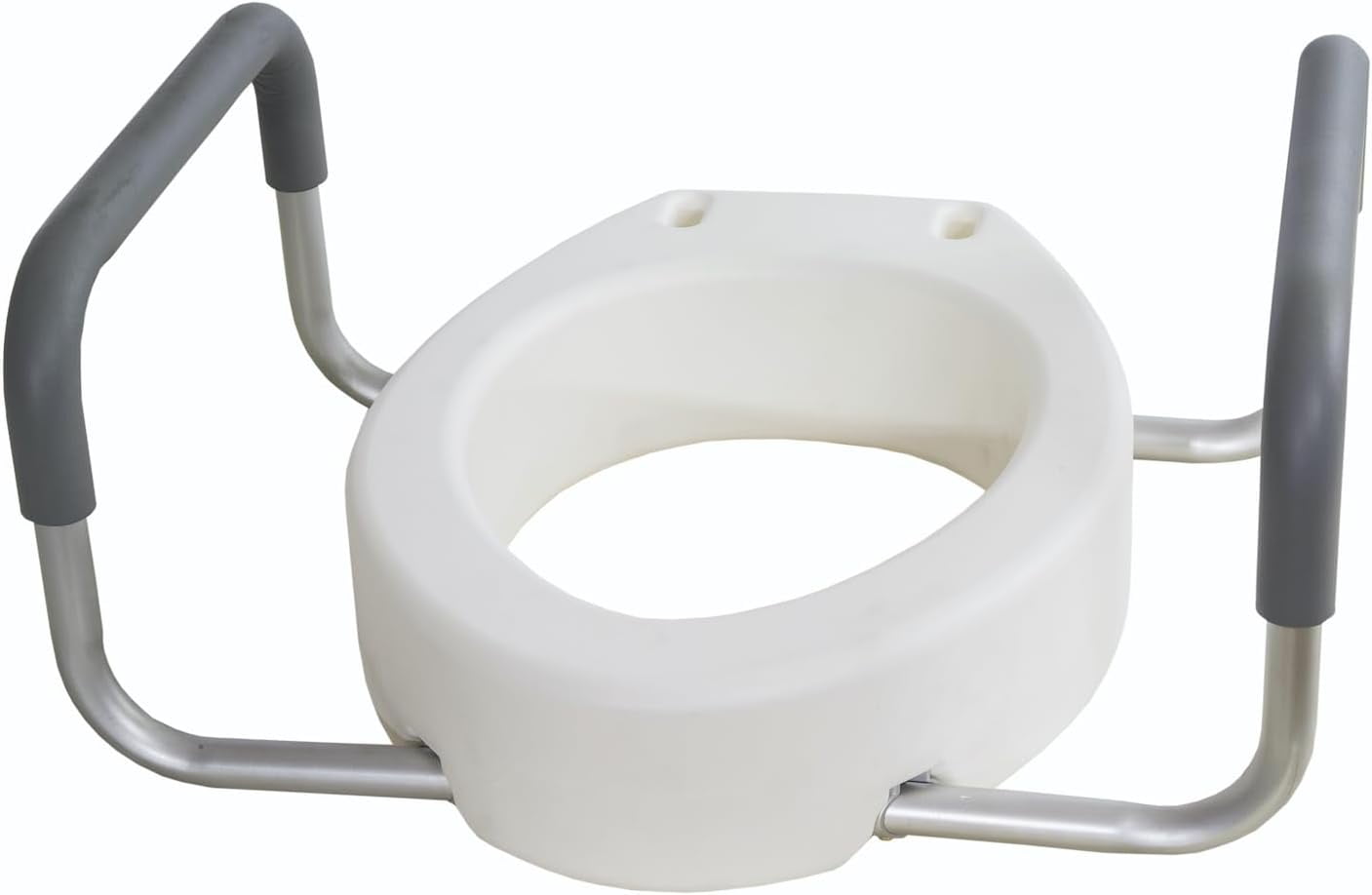 Raised Elevated Toilet Seat Riser for an Elongated Toilet with Padded ...